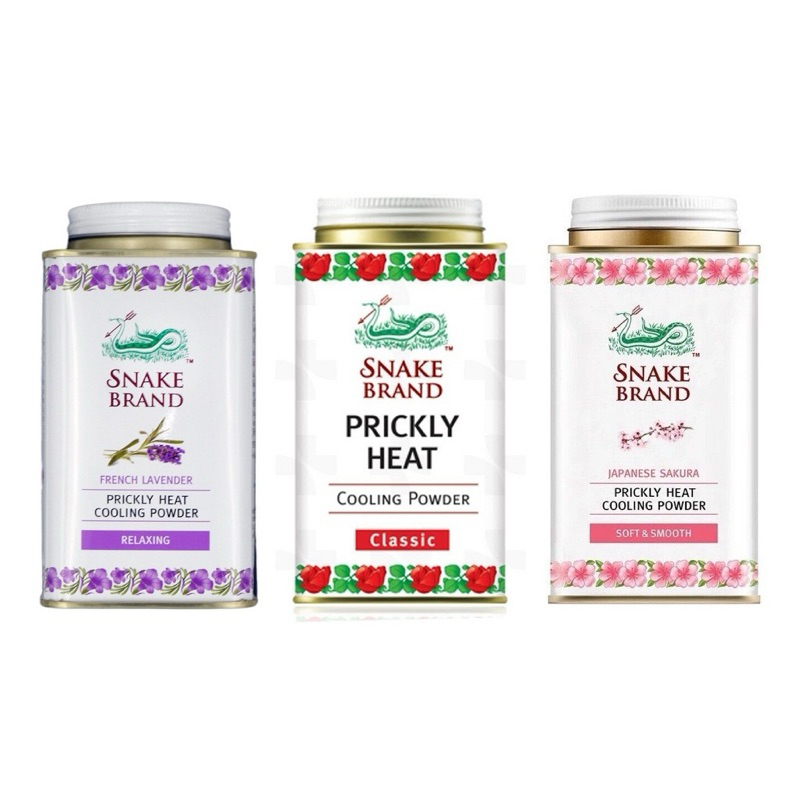 SNAKE BRAND PRICKLY HEAT COOLING BODY POWDER | Shopee Philippines