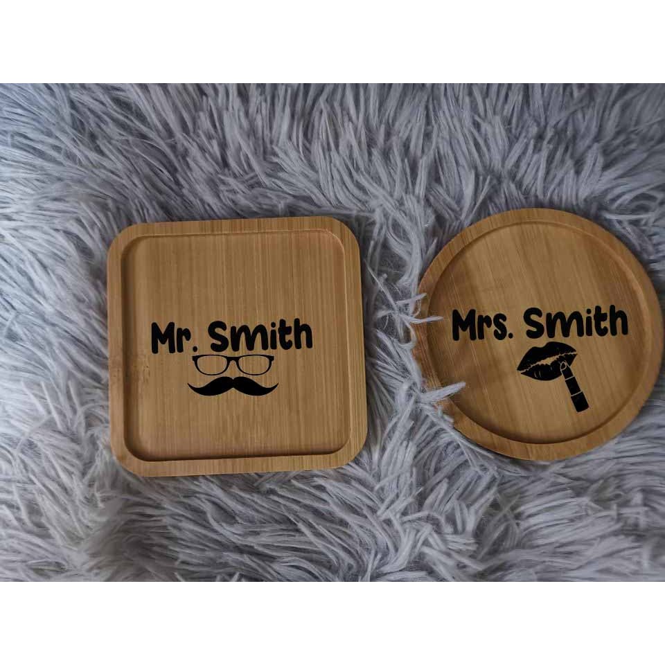 Customized Bamboo Coaster | Shopee Philippines
