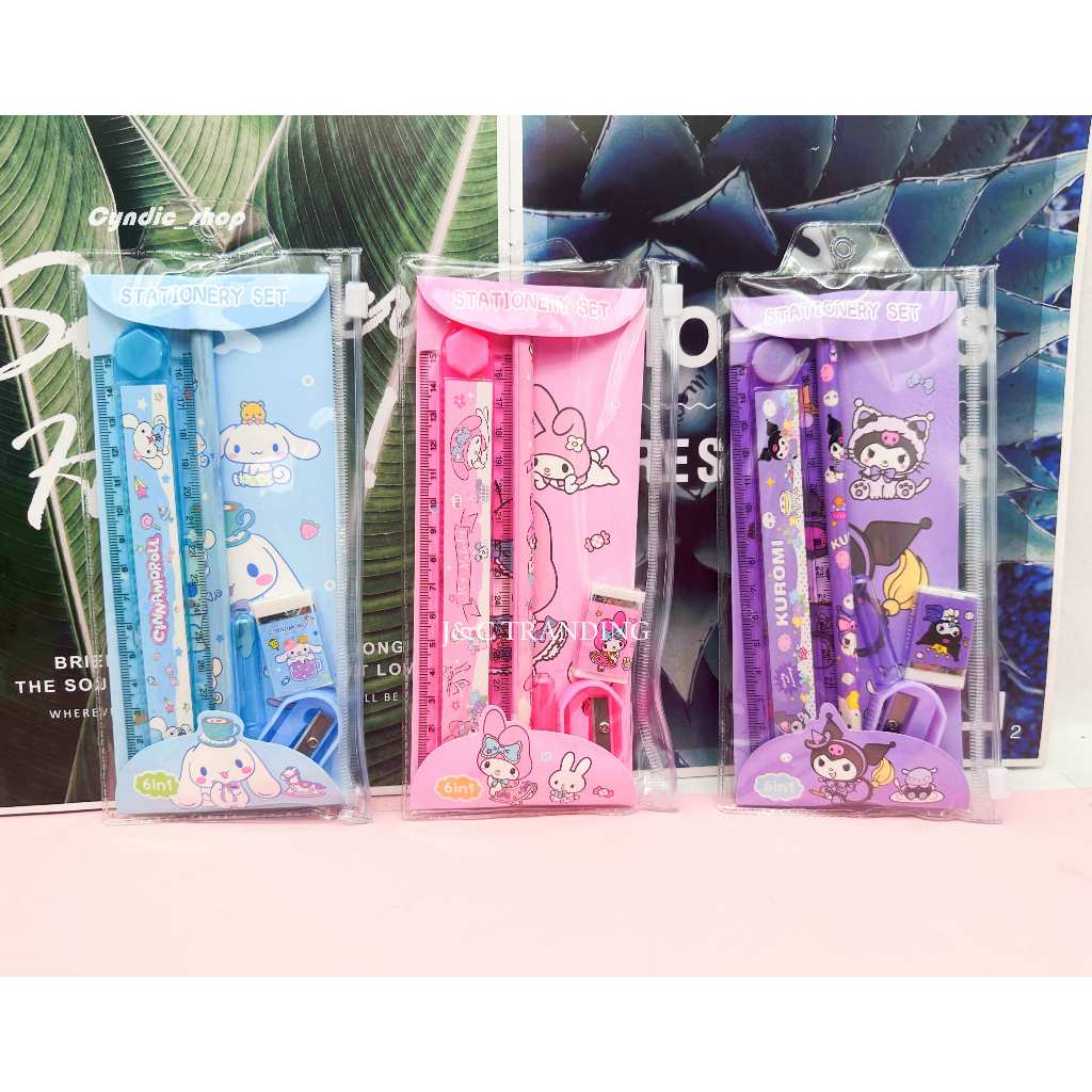 3369 6in1/set Sanrio stationery set children's school supplies pencil ...