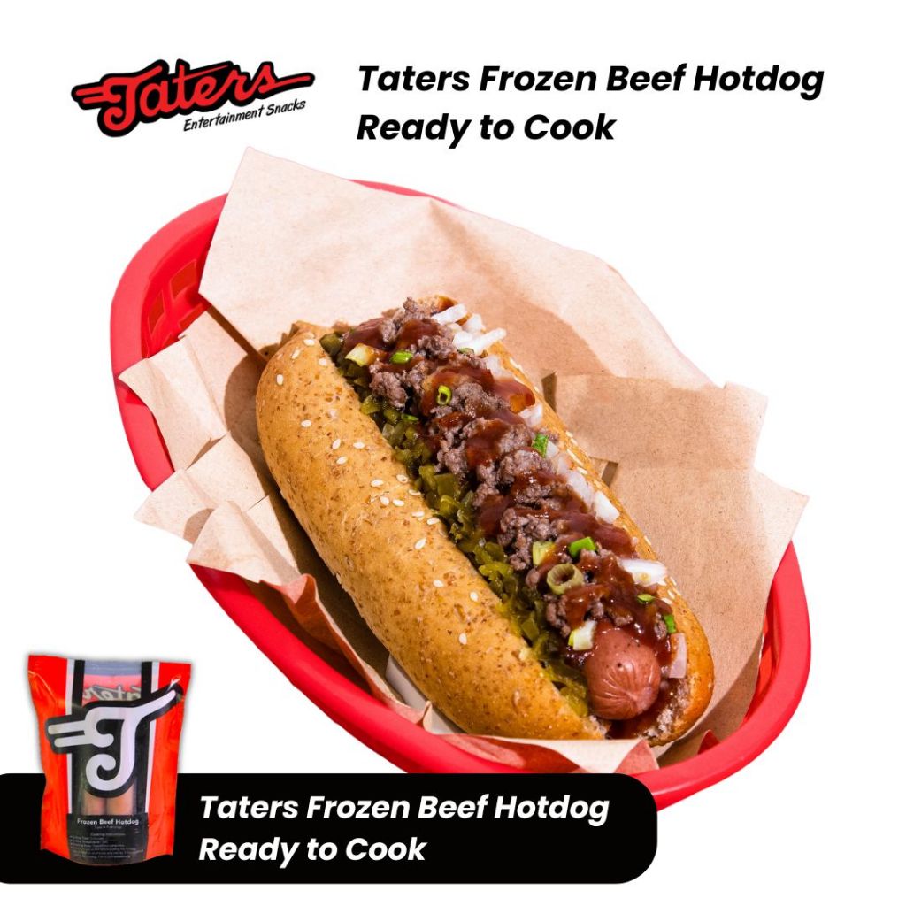 Taters Frozen Beef Hotdog 7 Servings Beef Hotdog | Shopee Philippines