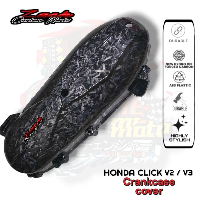 NEW!! Honda Click forged hydro dip carbon crankcase | Shopee Philippines