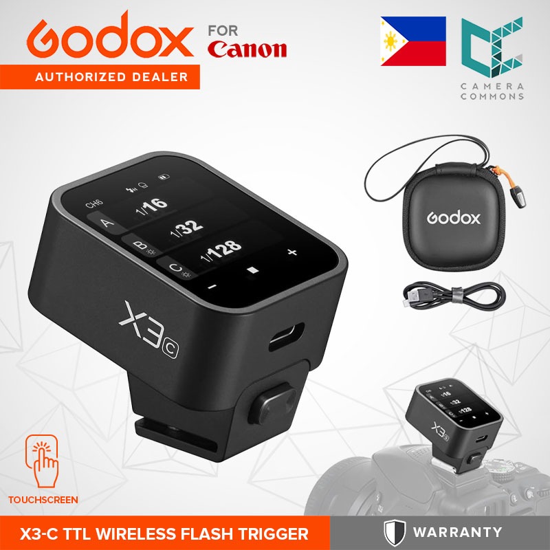 Godox X3 C Xnano Touchscreen TTL Wireless Flash Trigger X3C Built-in Battery Camera Accessories ...