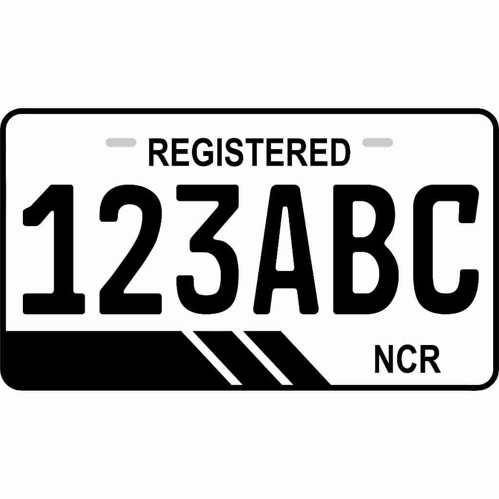 NCR Temporary Plate - New Standard Size Customize | Shopee Philippines