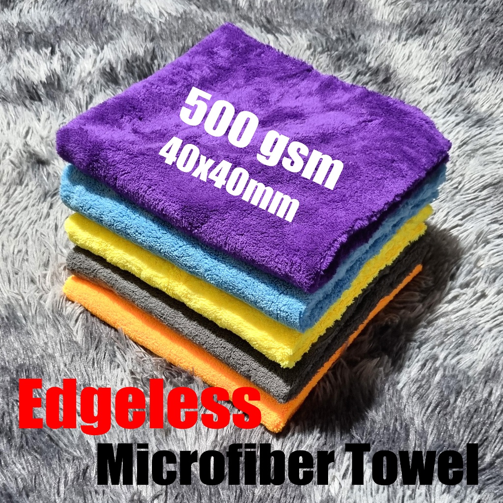 Edgeless Microfiber Towel – 40x40cm | 500gsm (MAKAPAL) | Premium Car ...