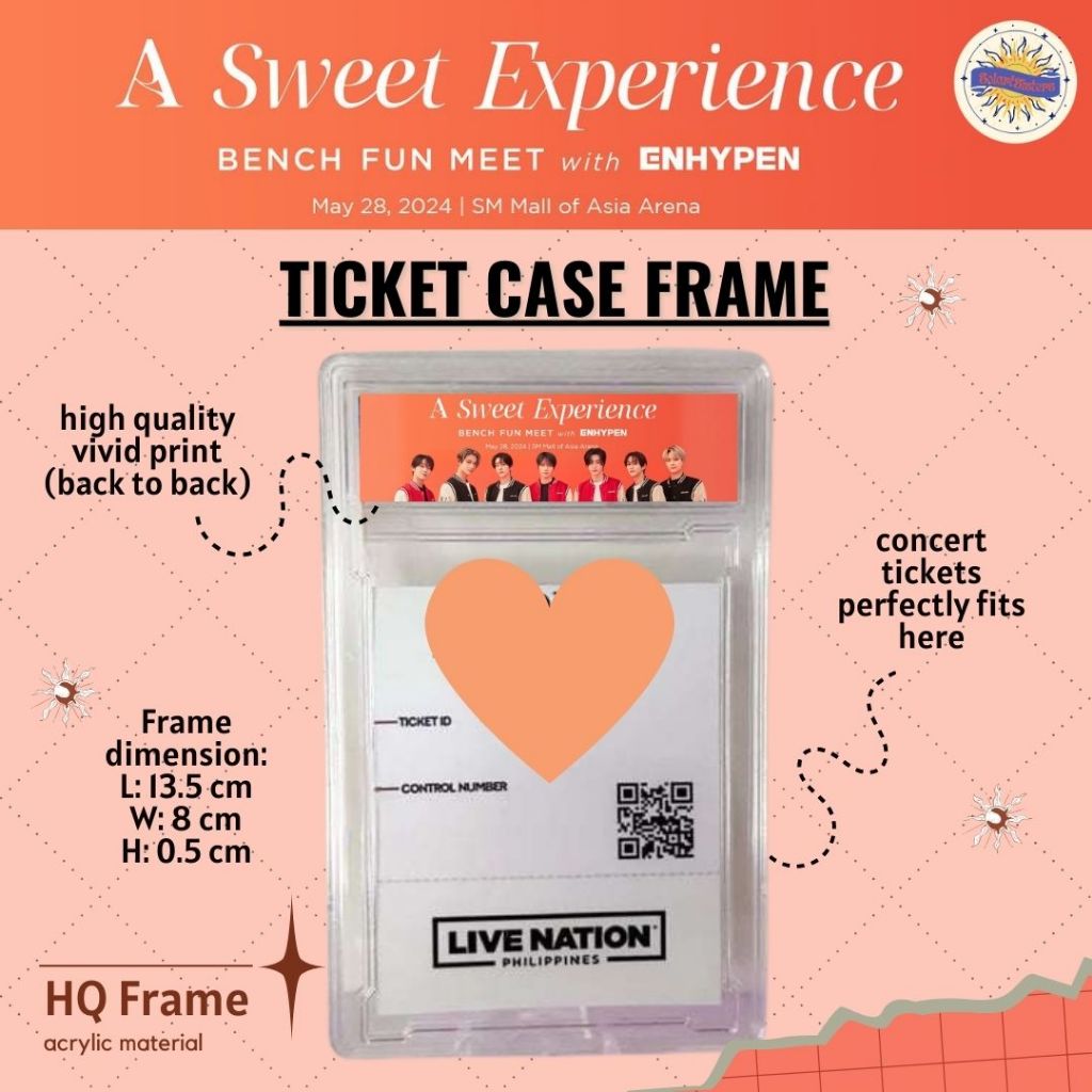 ENHYPEN A Sweet Experience Bench Fun meet Holder Concert Ticket Case ...