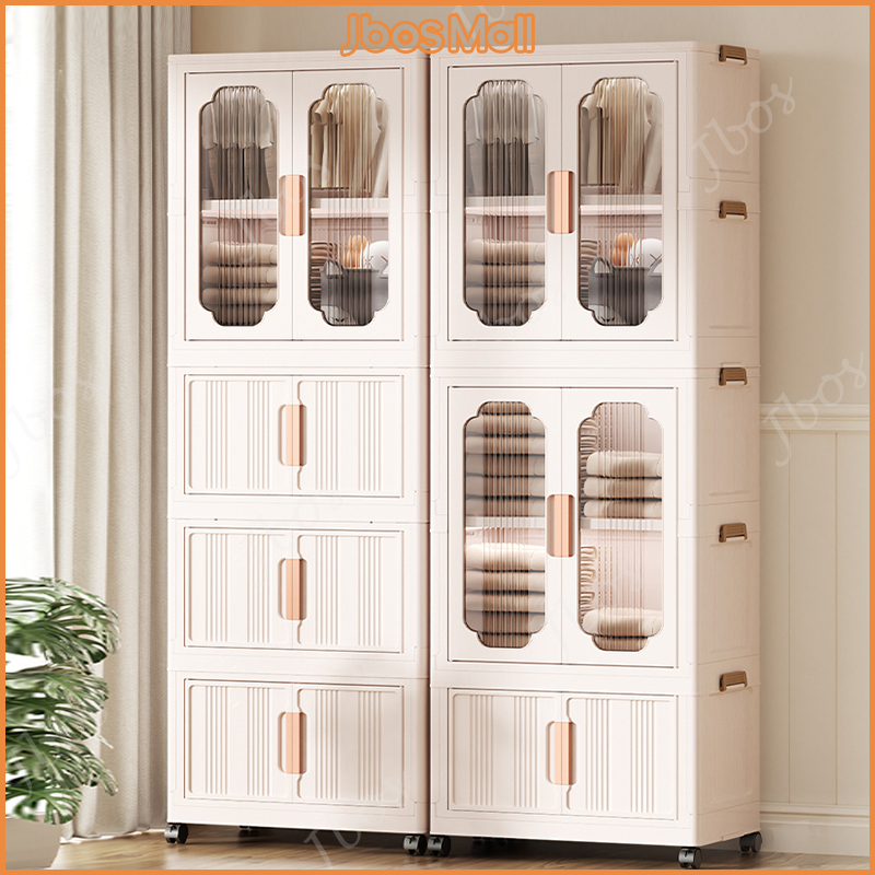 Jbos Foldable Cabinet for Clothes Organizer Durabox Storage Plastic ...