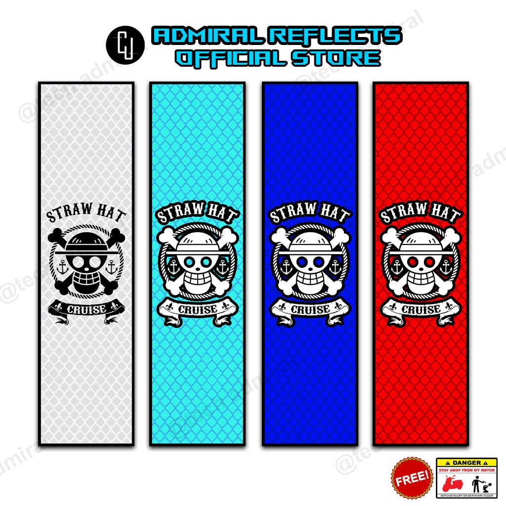 Alloy Top Box Sticker Waterproof One Piece Jolly Roger Colored Edition ...