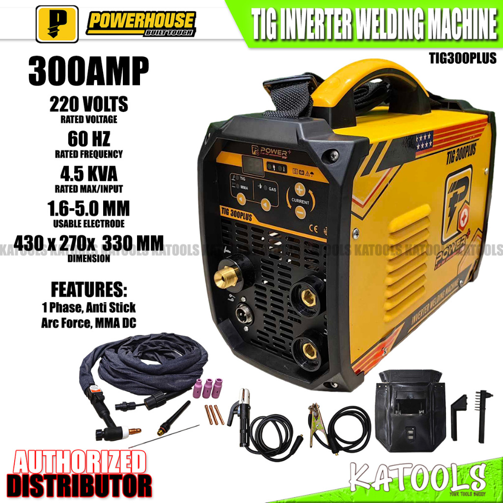 POWERHOUSE POWERPLUS TIG 300AMP Inverter Welding Machine Anti Stick ...