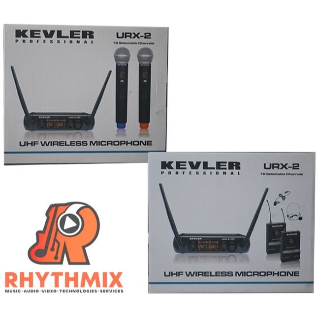 Kevler URX-2 Dual Wireless Microphone with 16 Selectable Frequency ...