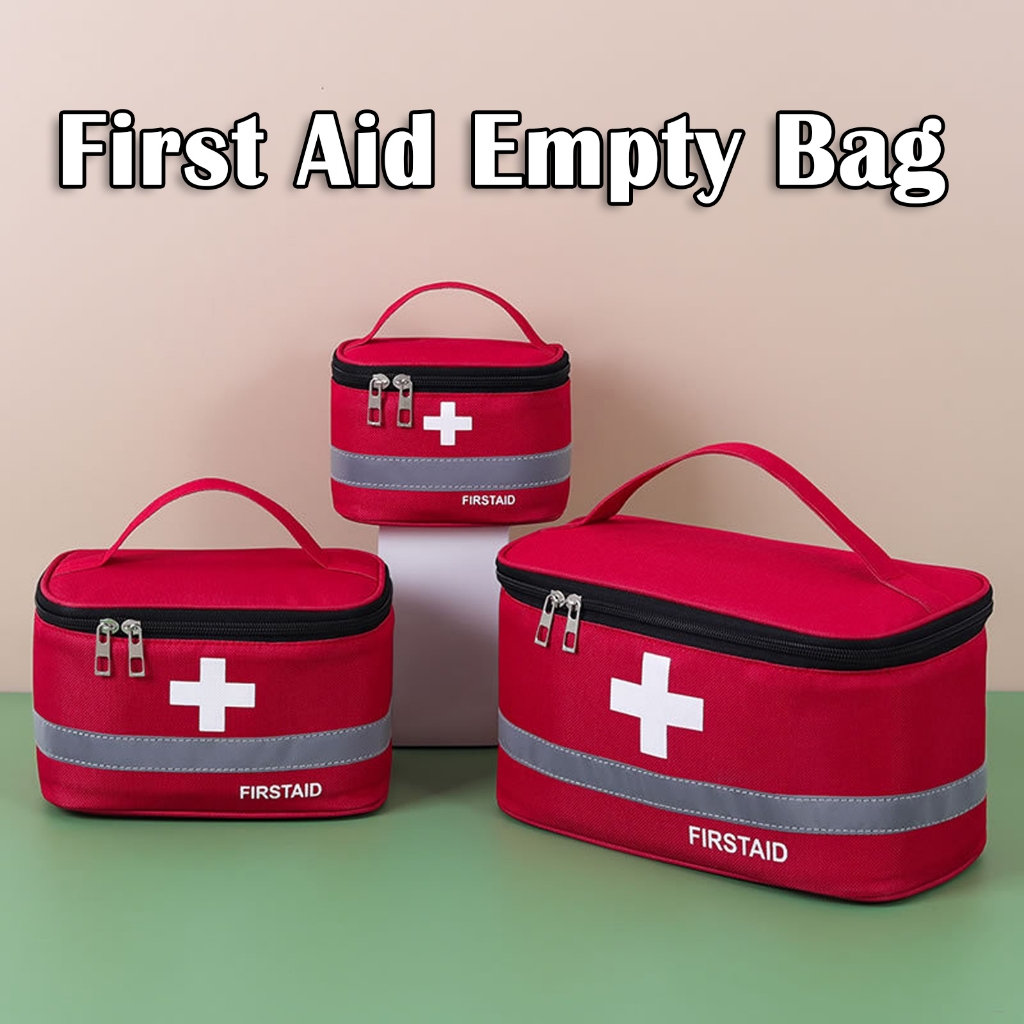 First Aid Bag First Aid Kit Empty Medical Storage Bag Red Trauma Bag ...