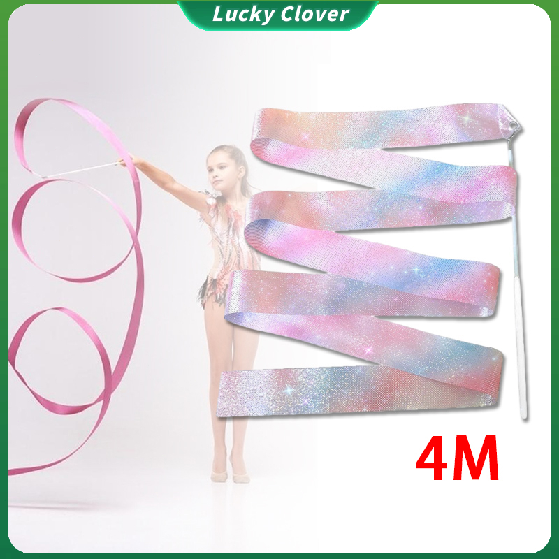 4 Meter Dance Ribbon Art Gymnastics Ballet Twirling Rod Stick Gym ...