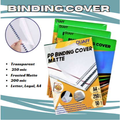 Short/A4/Long QUAFF PVC Binding Cover 200Micron (50pcs) - 250Micron ...