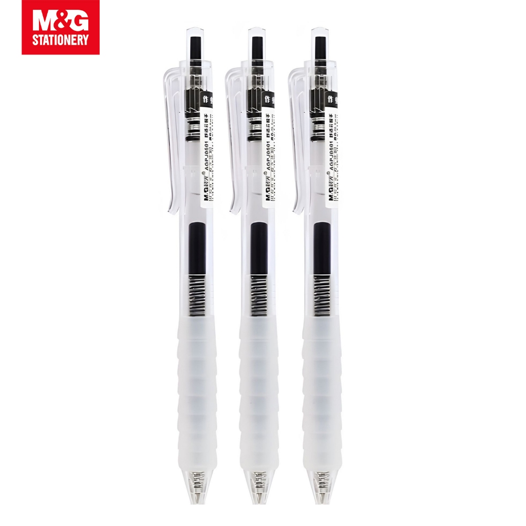 M&G Retractable Gel Pen Comfort Rubber Grip/Super Tiny Tip 0.5mm ...