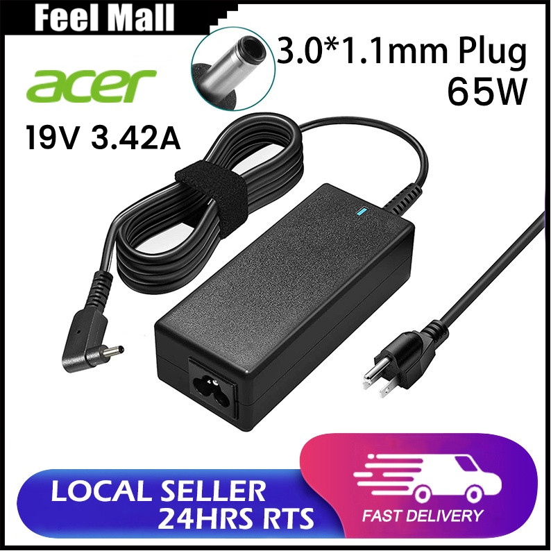 Acer Aspire 5 Adapter Charger 19V 3.42A 65W 3.0*1.1mm For P236-M P238-M ...