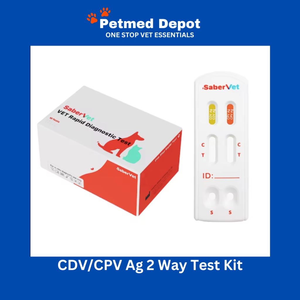 2 Way Canine Distemper/Parvo Rapid Test kit SaberVet (CDV/CPV Ag ...