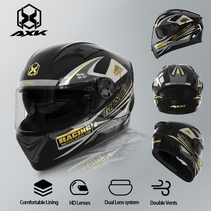 AXK 557 motorcycle full-face dual-mirror helmet all-season safety ...