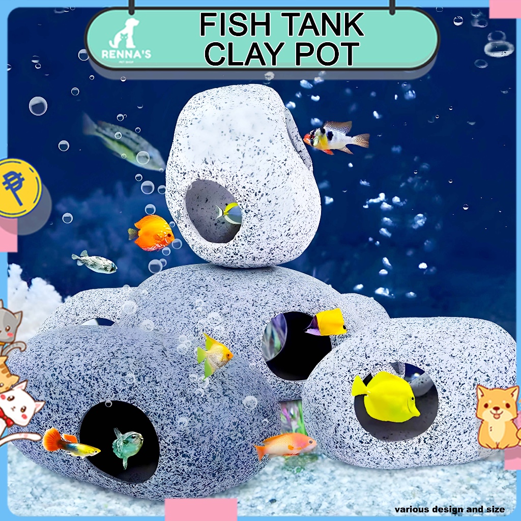 Renna's Fish Tank Cichlid Stone Shrimp Breeding Rock Cave Fish Tank ...