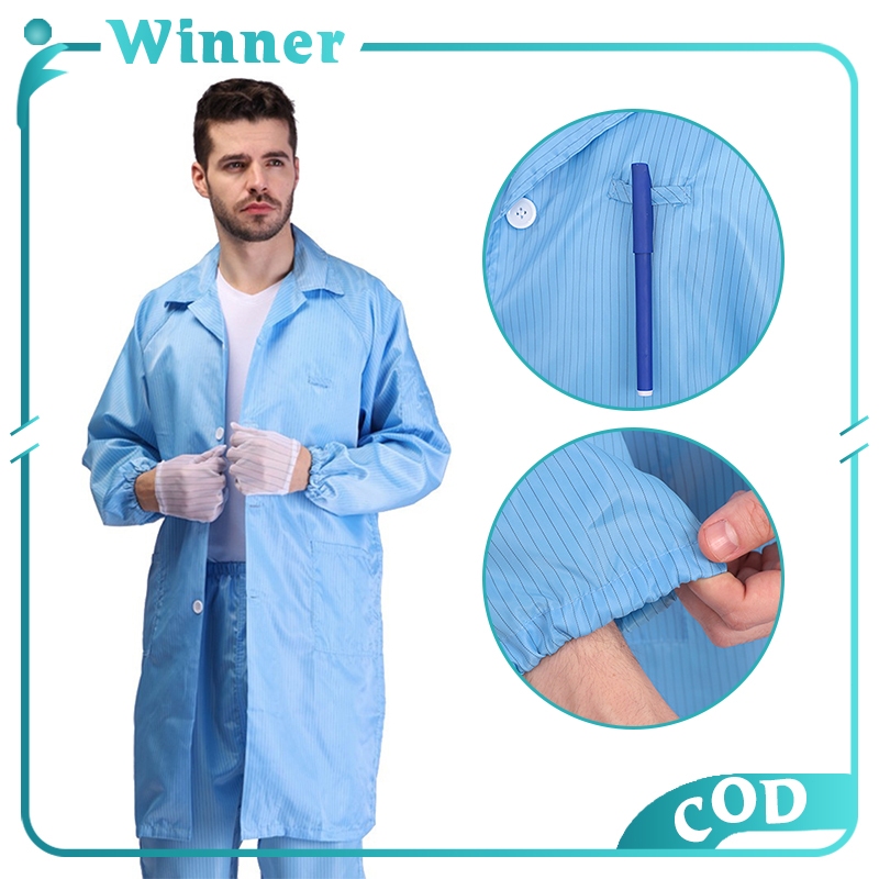 Anti Static Lab Gown Unisex Medical PPE Workwear For Biology Lab With ...
