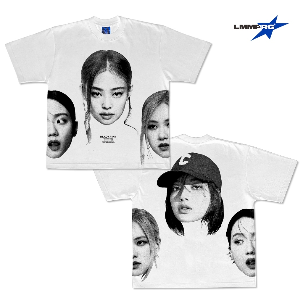 BLACK PINK JENNIE LISA ROSE JISOO OVERSIZE | Vintage Bootleg Rap Tee ...