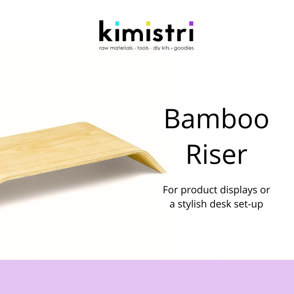 Stylish solid bamboo curved product stand or monitor stand for monitor ...