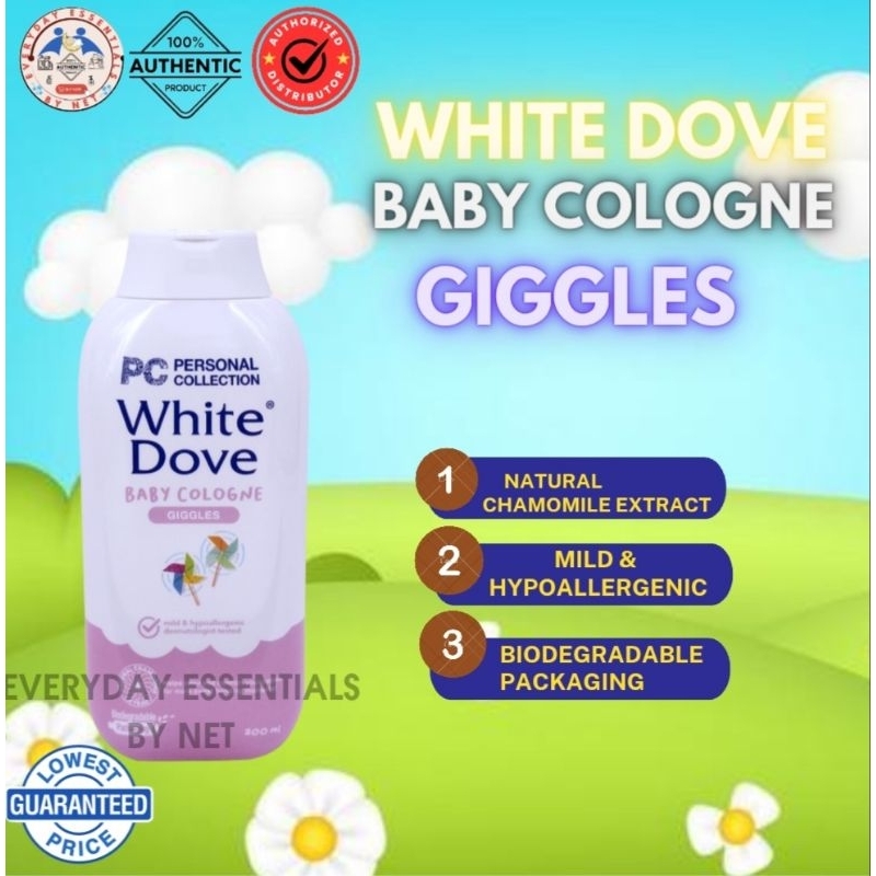 WHITE DOVE GIGGLES BABY COLOGNE 200ML | Shopee Philippines
