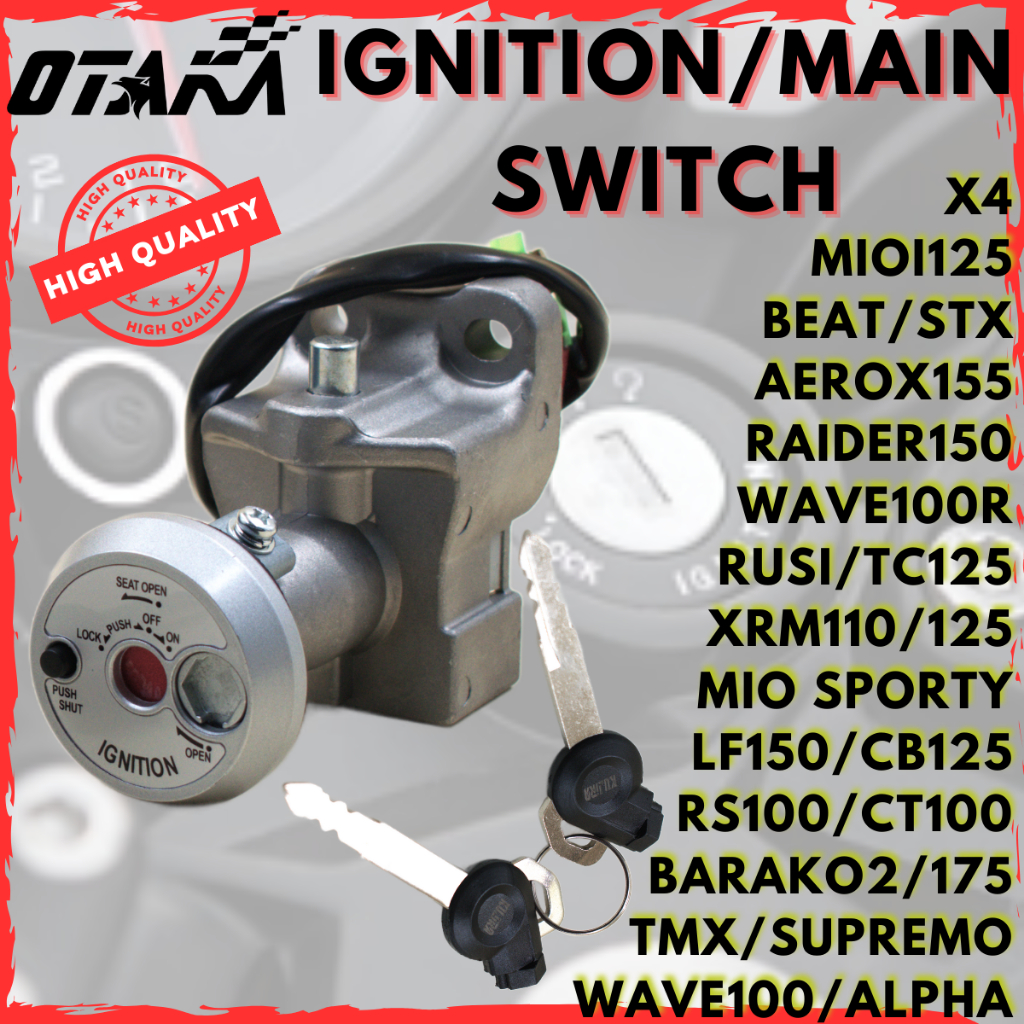 KUJIRA IGNITION/MAIN SWITCH FOR TMX/ALPHA/HD3/CT/YTX/RS/SMASH/X4/BARAKO ...