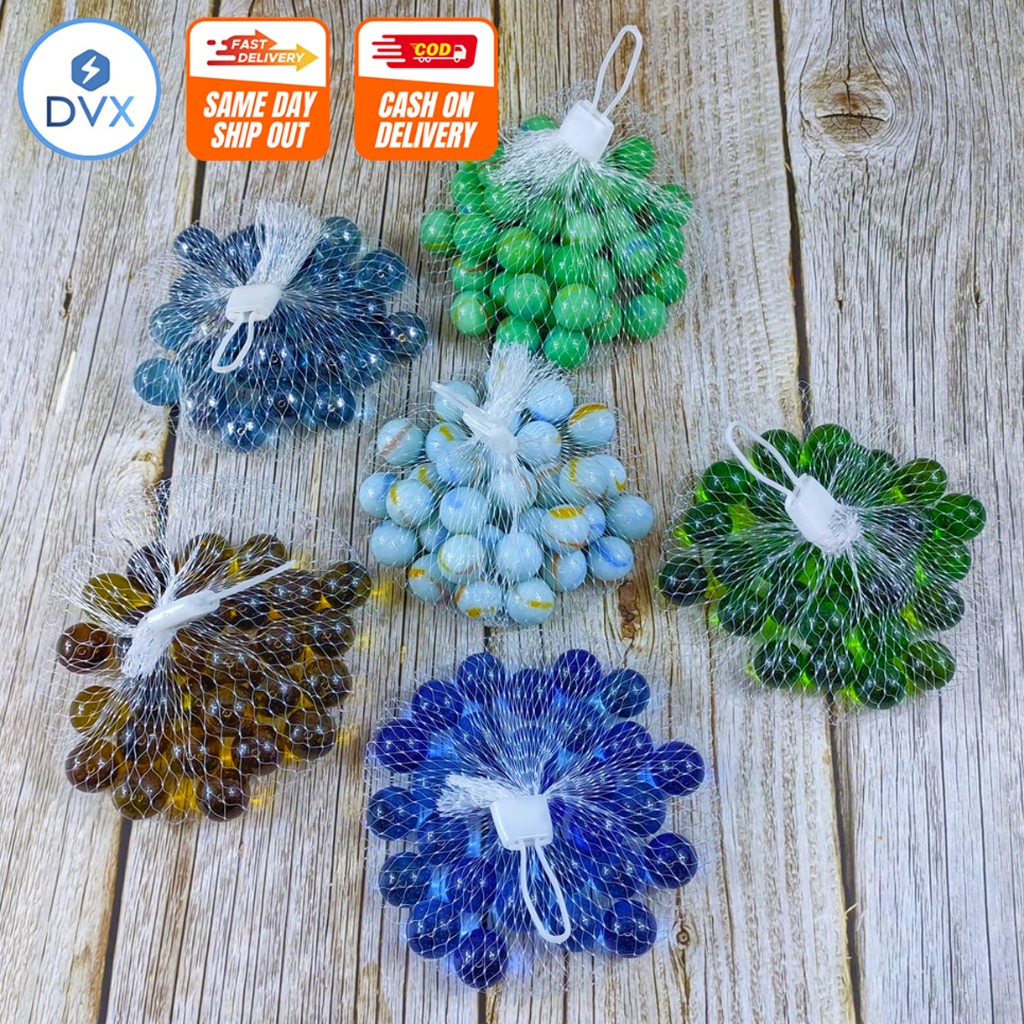 COD DVX #1310 Glass Marbles 30pcs Opaque Cat's Eye Marble Jolen Holen ...