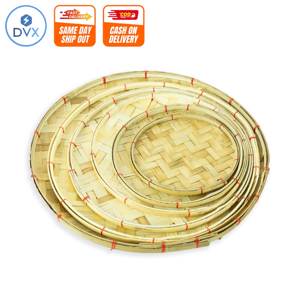 COD DVX Reusable Wooden Bilao Multipurpose Round Tray Food Storage ...
