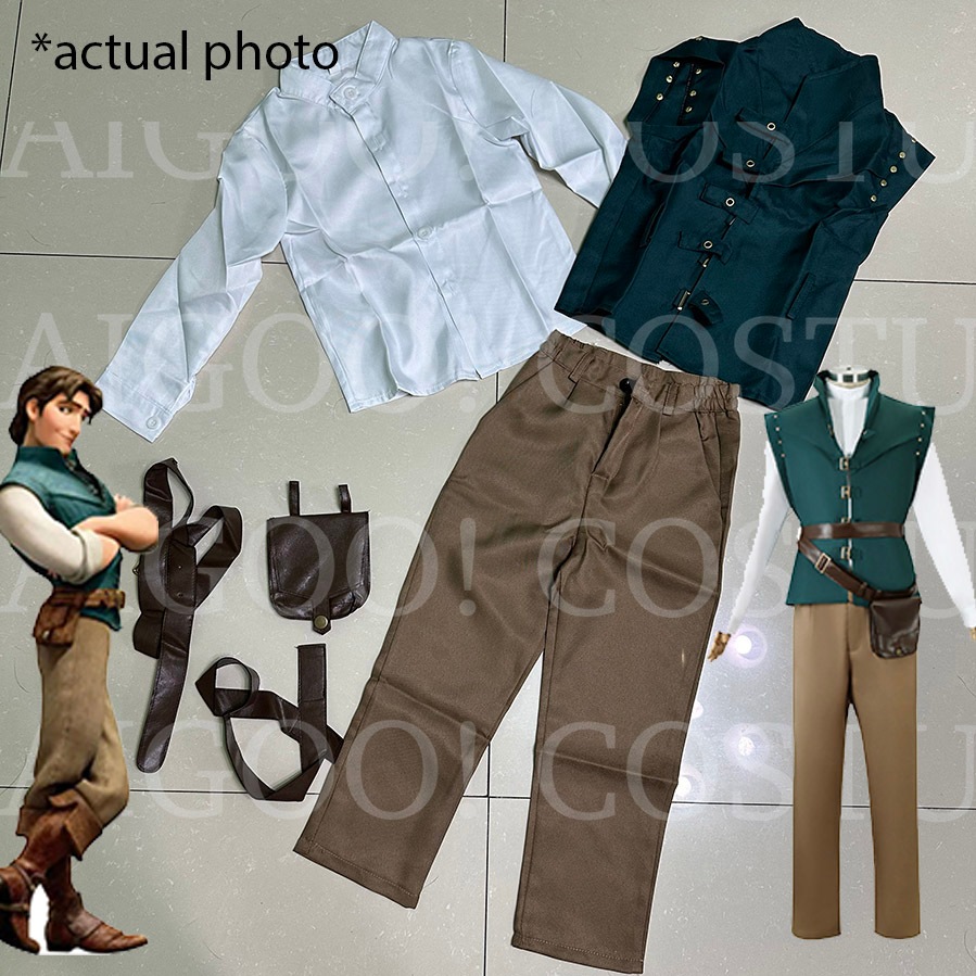 Disney Flynn Rider Costume for Kids and Adults Rapunzel Movie Character ...
