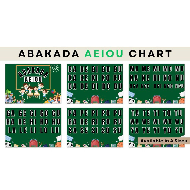 ABAKADA Learning Chart - Fully laminated Ringbind 6 pages | Shopee ...