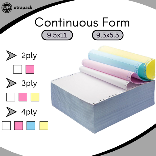 2ply, 3ply, 4ply Carbonless Continuous Computer Form 9.5X11inches | 9.5 ...