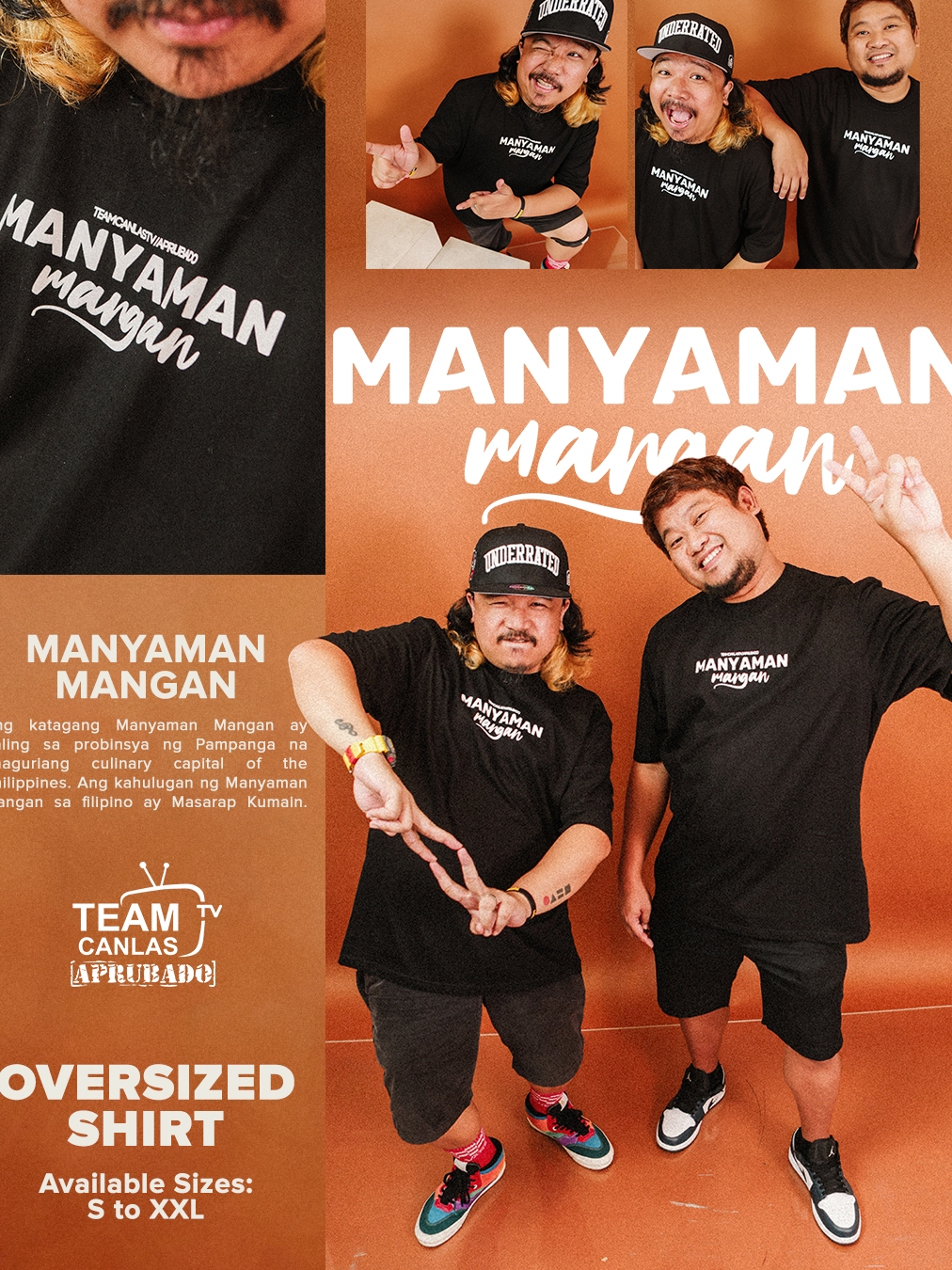 Manyaman Mangan T-Shirt - Oversized Shirt - Aprubado X TeamCanlas ...