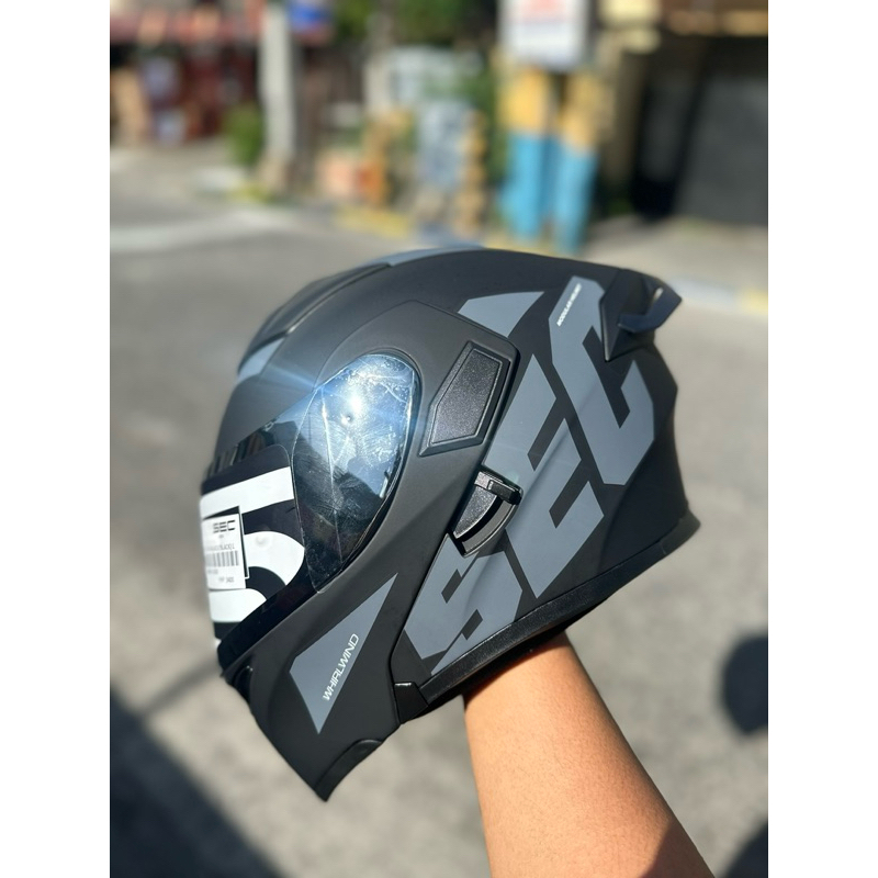 SEC WHIRLWIND Modular Helmet with FREEBIES | Shopee Philippines