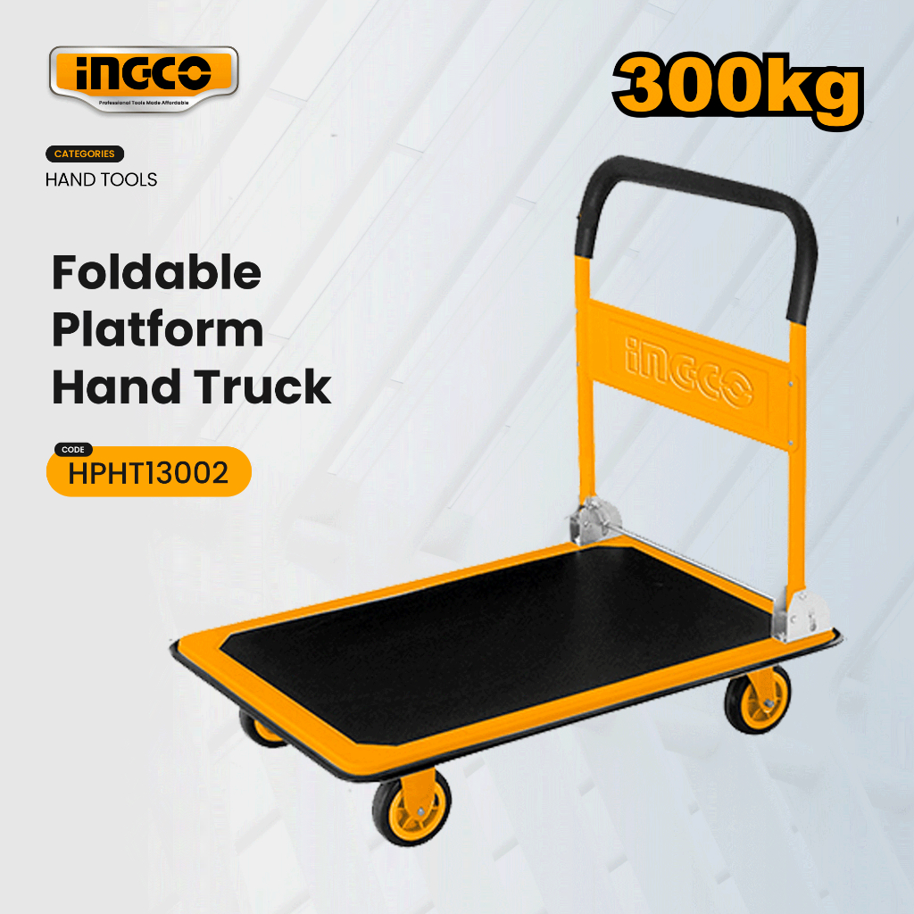 Ingco Foldable Platform Hand Truck with 300KG Capacity Push Cart ...