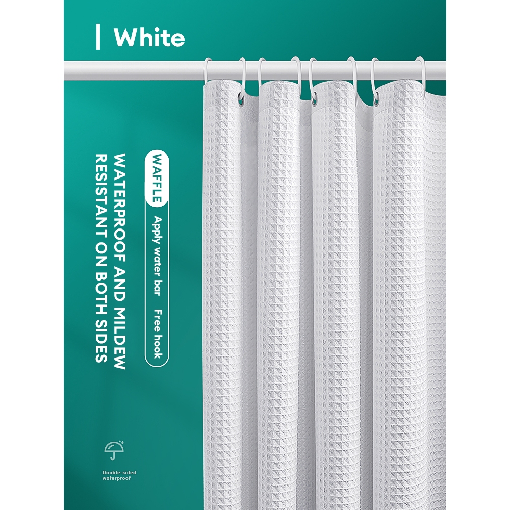 TOTO High Quality Bathroom Shower Curtain Makapal Waterproof with Rod ...