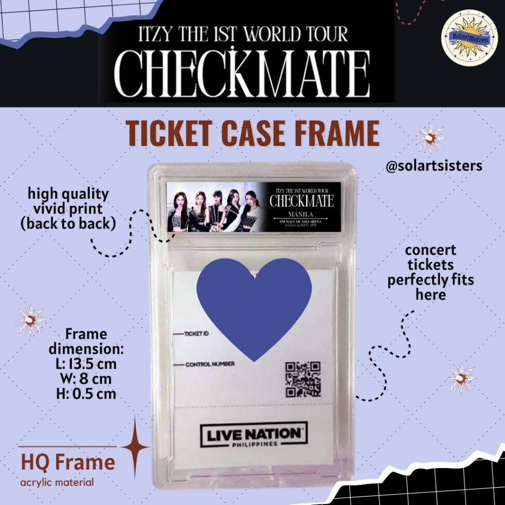 ITZY Checkmate 1st World Tour Concert Ticket Case Frame Keeper ...