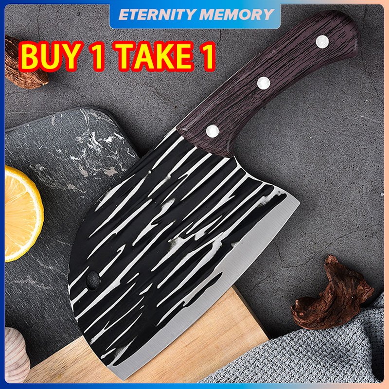 Handmade Forged Kitchen Knife Hammer Stainless Steel Chef's Chopper ...