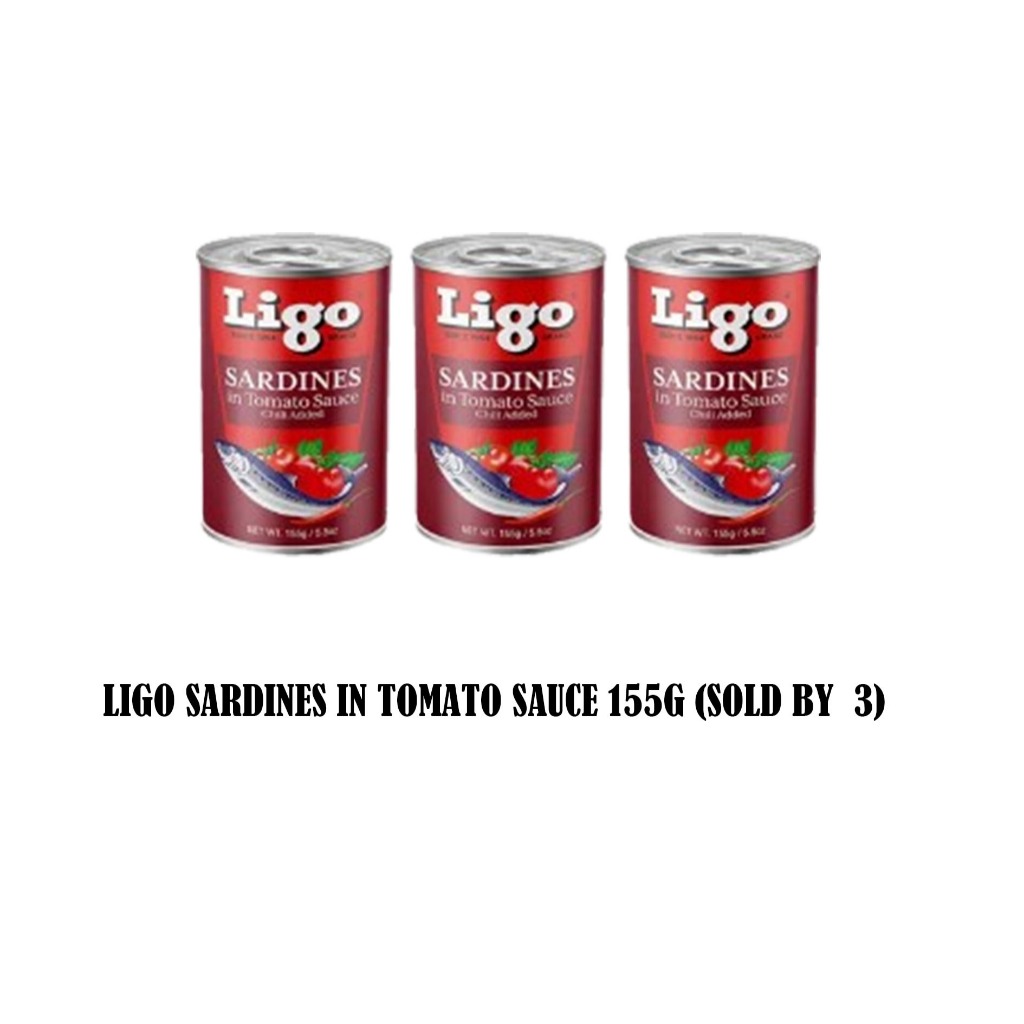 JHS LIGO SARDINES IN TOMATO SAUCE 155G (SOLD BY 3) | Shopee Philippines