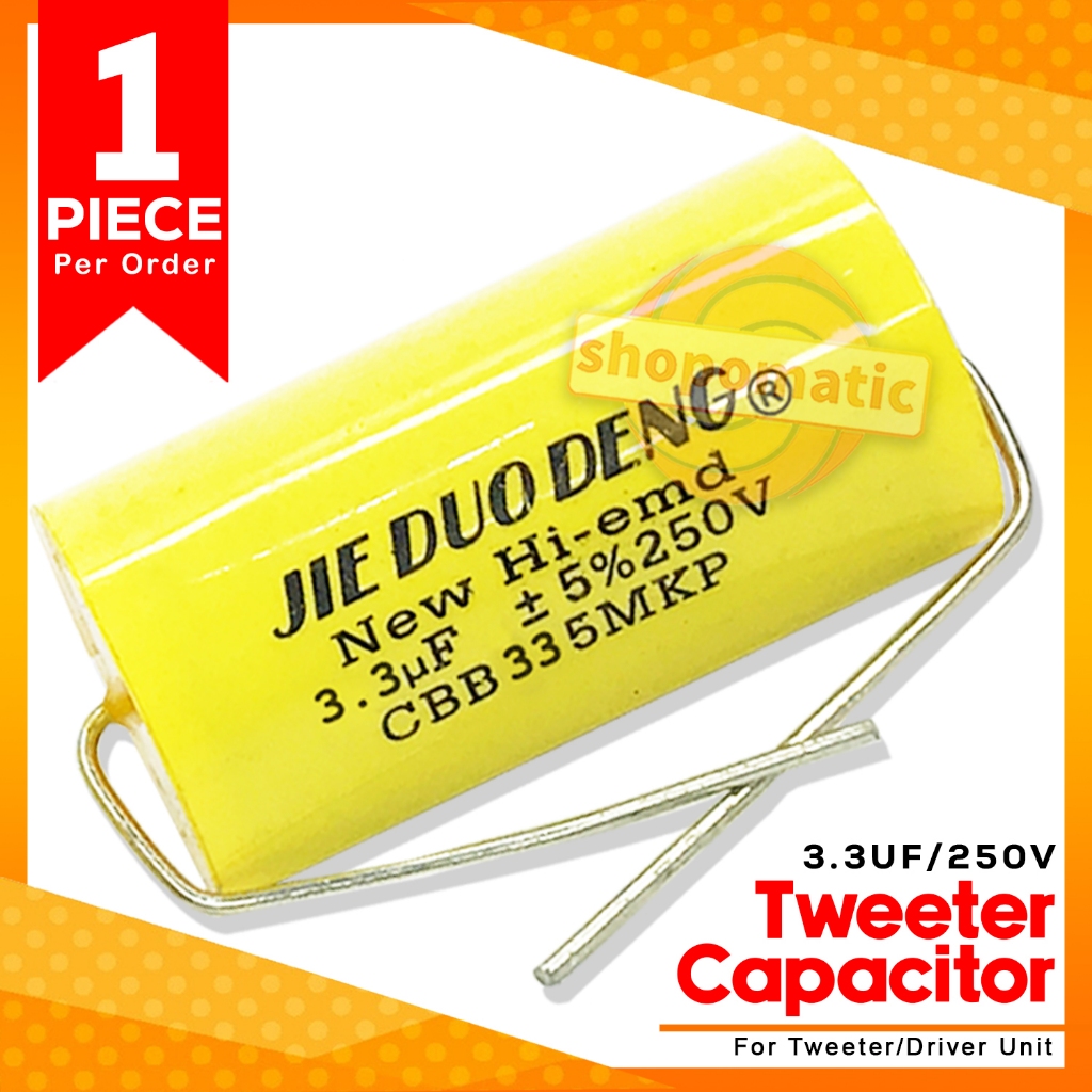 3.3UF/250V Tweeter Capacitor For Driver Unit/Speaker/Tweeter | Shopee ...