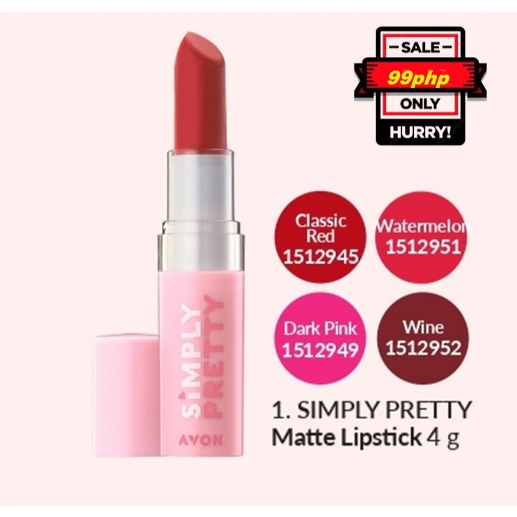 AVON Simply Pretty Matte Lipstick 4 G | Shopee Philippines