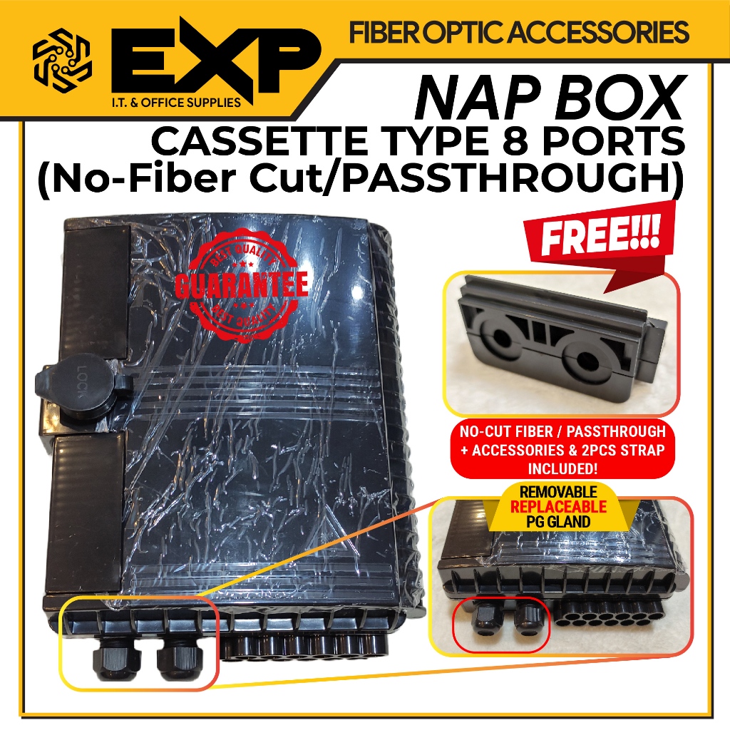 Nap Box 8 Ports Cassette Type (ABS Plastic) + 2pcs Stainless Steel ...