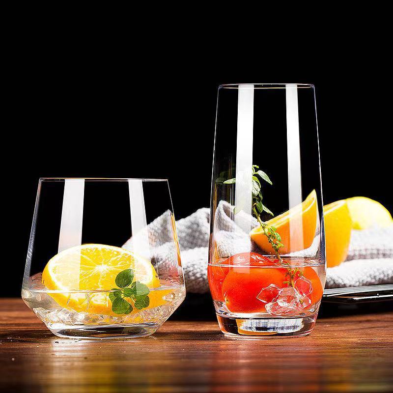 Crystal glass cup, mousse cup, mojito cup, juice drink cup, round ...
