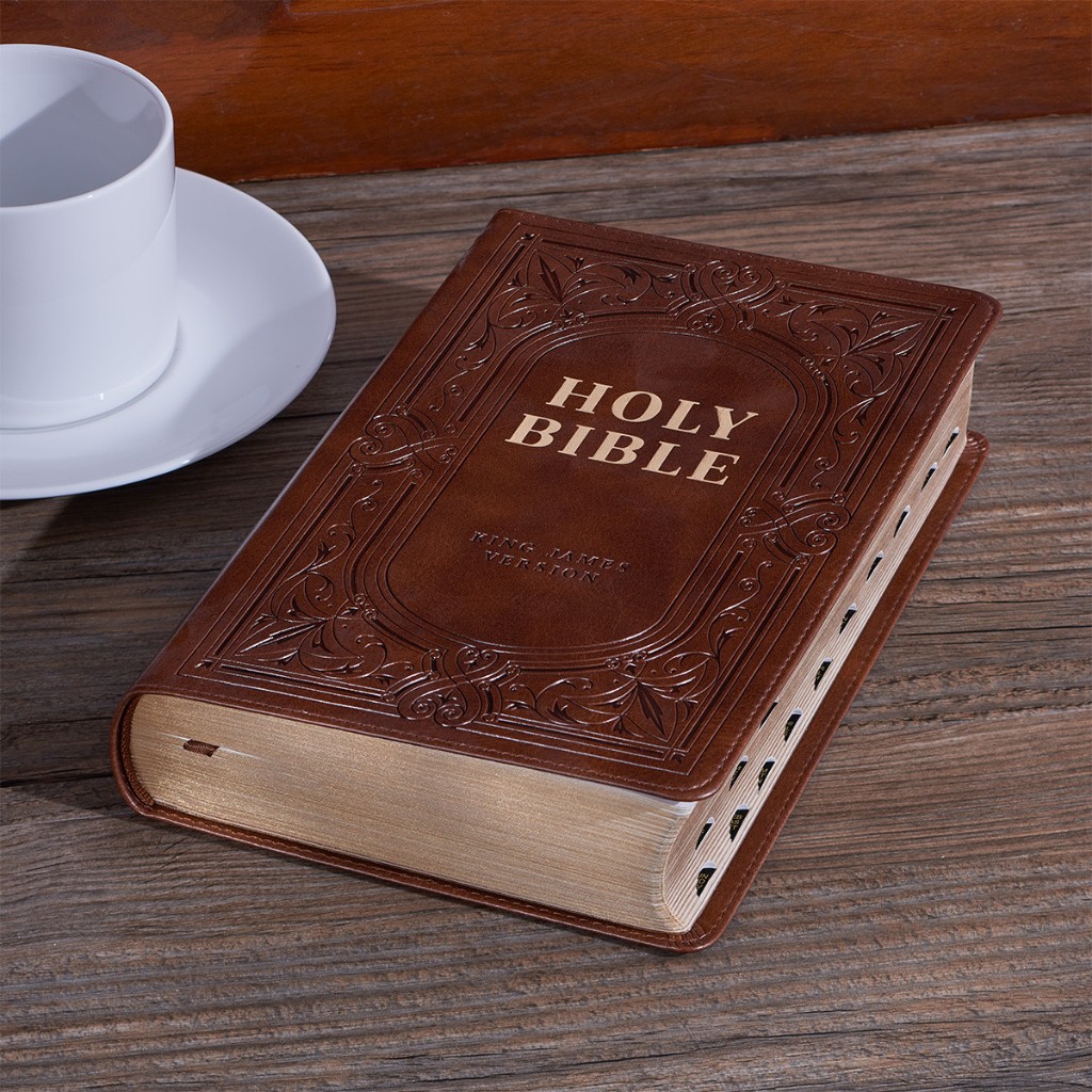 KJV138 - King James Version (KJV) Holy Bible, Medium Brown, Giant Print ...