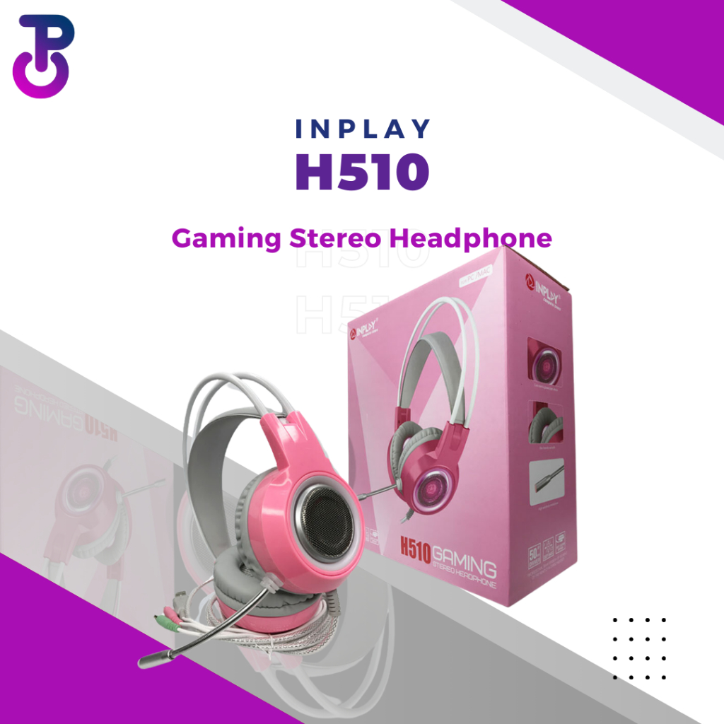 INPLAY H510 PINK RGB USB HEADSET | Shopee Philippines