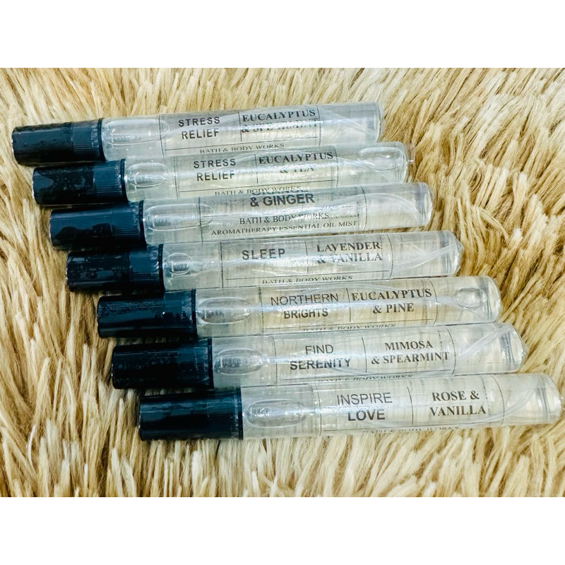 Bath and Body Works Aromatherapy Essential Oil Mist Samples, 10ml ...