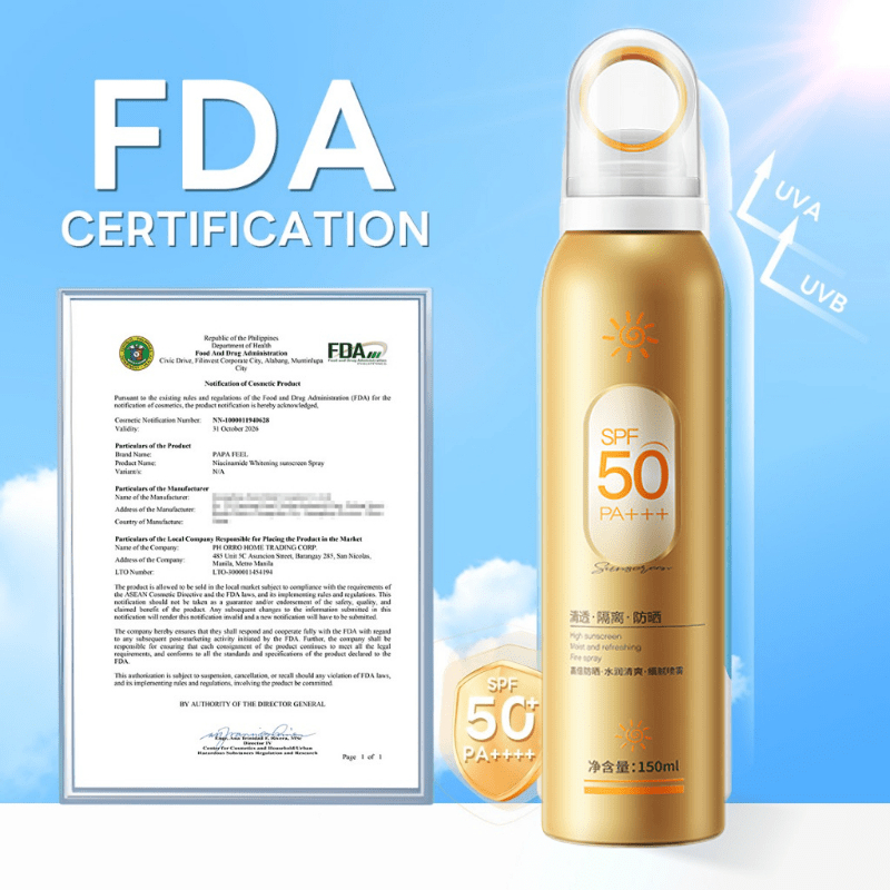 GLO21 SPF50+ Waterproof UV Protection High Power Sunscreen Spray ...