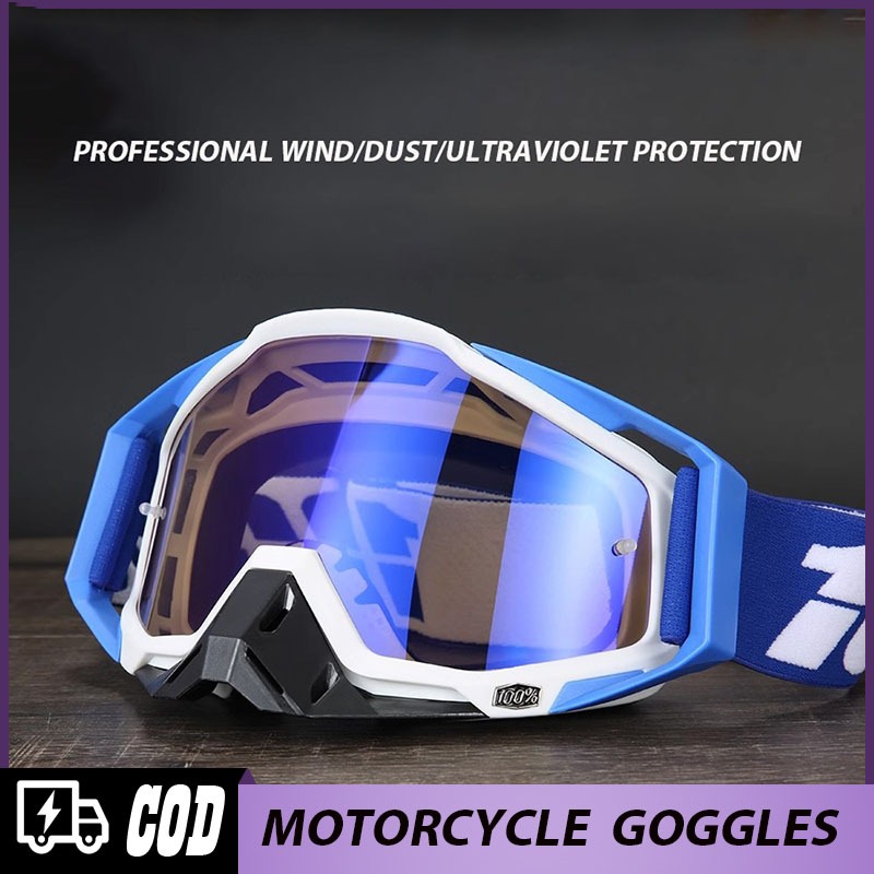 New 100% Motocross Helmet Goggles Professional wind, dust, UV protection Outdoor Ski Sports ...