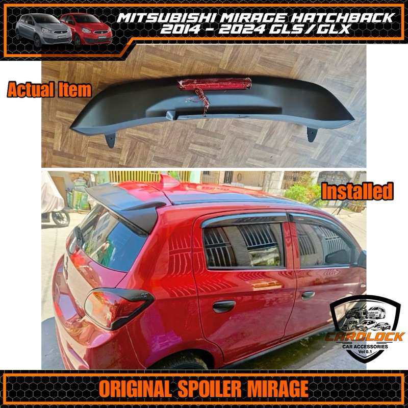 Mitsubishi Mirage Hatchback 2014 - 2025 Spoiler with Light | Shopee ...