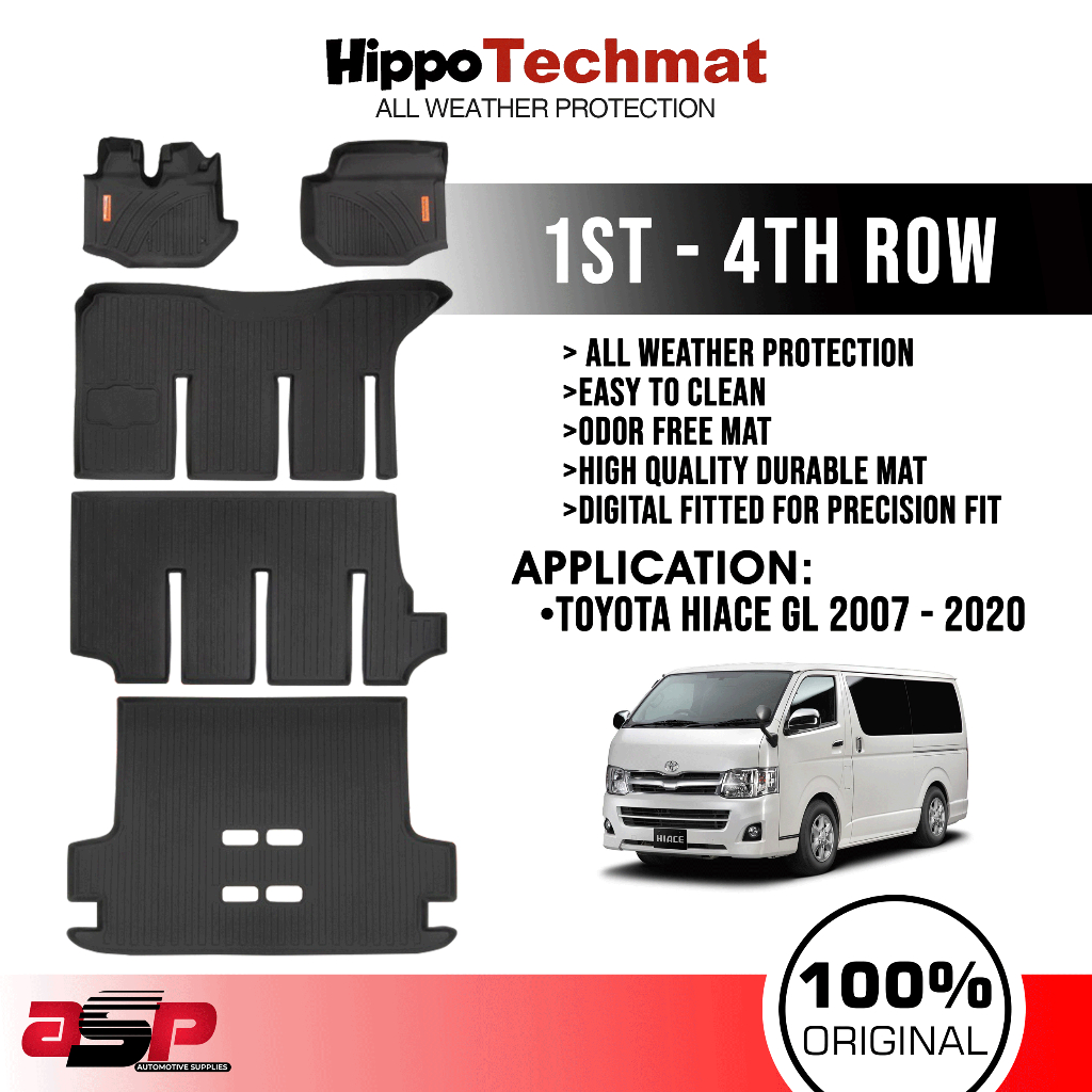 Hippo Techmat Basic Deep Dish Matting for Toyota Hiace GL 2007 to ...