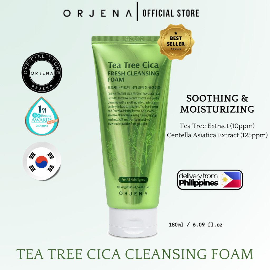 Orjena Tea Tree Cica Fresh Cleansing Foam 180ml | Shopee Philippines